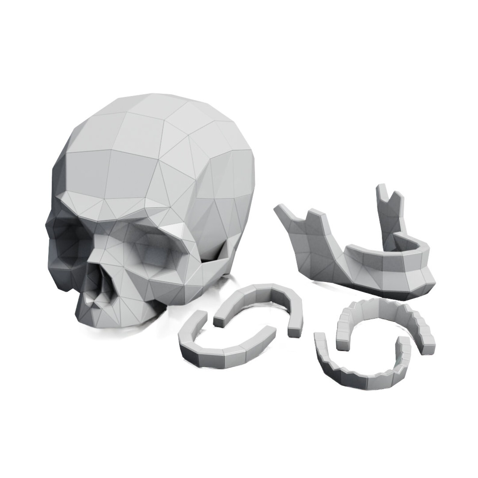 Human Skull Paper Sculpture,printable PDF Template,handmade Real Size ...