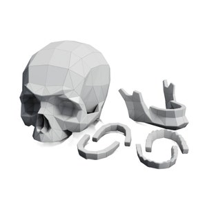 Human Skull Paper Sculpture,printable PDF Template,handmade Real Size ...