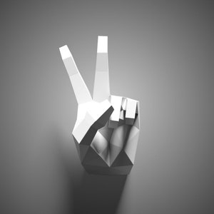Hand Pose V Paper Sculptureprintable PDF Templatehandmade - Etsy