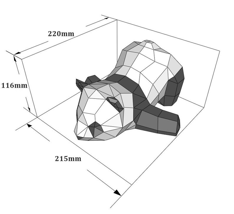 Two Cute Pandas Paper Sculptureprintable PDF - Etsy UK