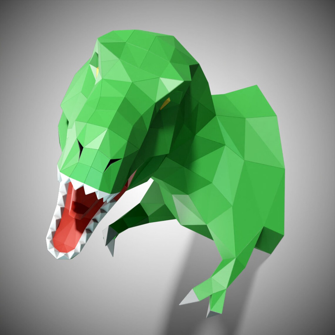 T-rex Ver2 Trophy Paper Model 3D Papercraft Tempalte PDF - Etsy