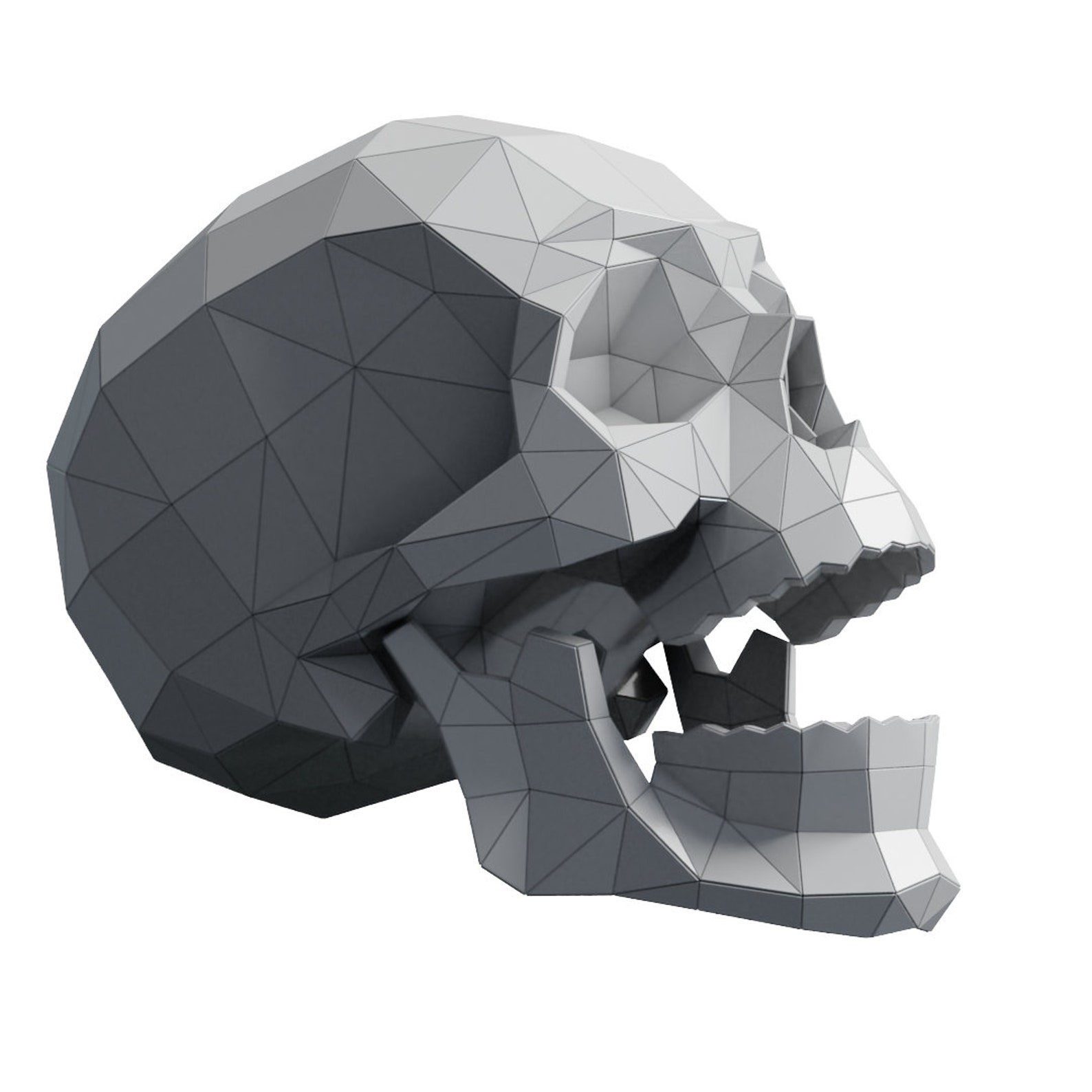 Human Skull Paper Sculpture,printable PDF Template,handmade Real Size ...