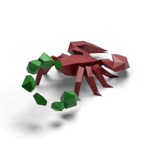 Scorpion Paper Sculpture,printable PDF Template,handmade Wild Animals ...