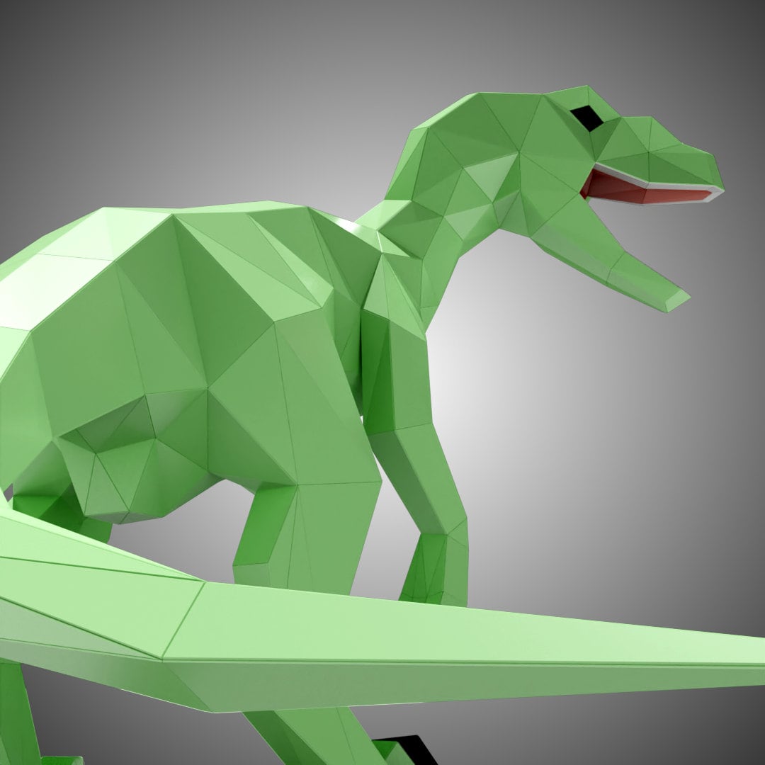 Velociraptor Paper Sculpture 3D Papercraft Tempalte PDF - Etsy Australia