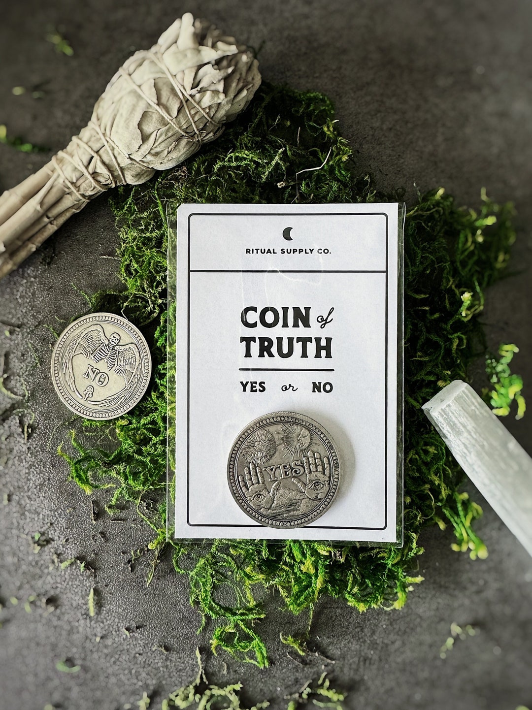 Coin of Truth yes or No Fortune Teller, Indecision Destroyer - Etsy