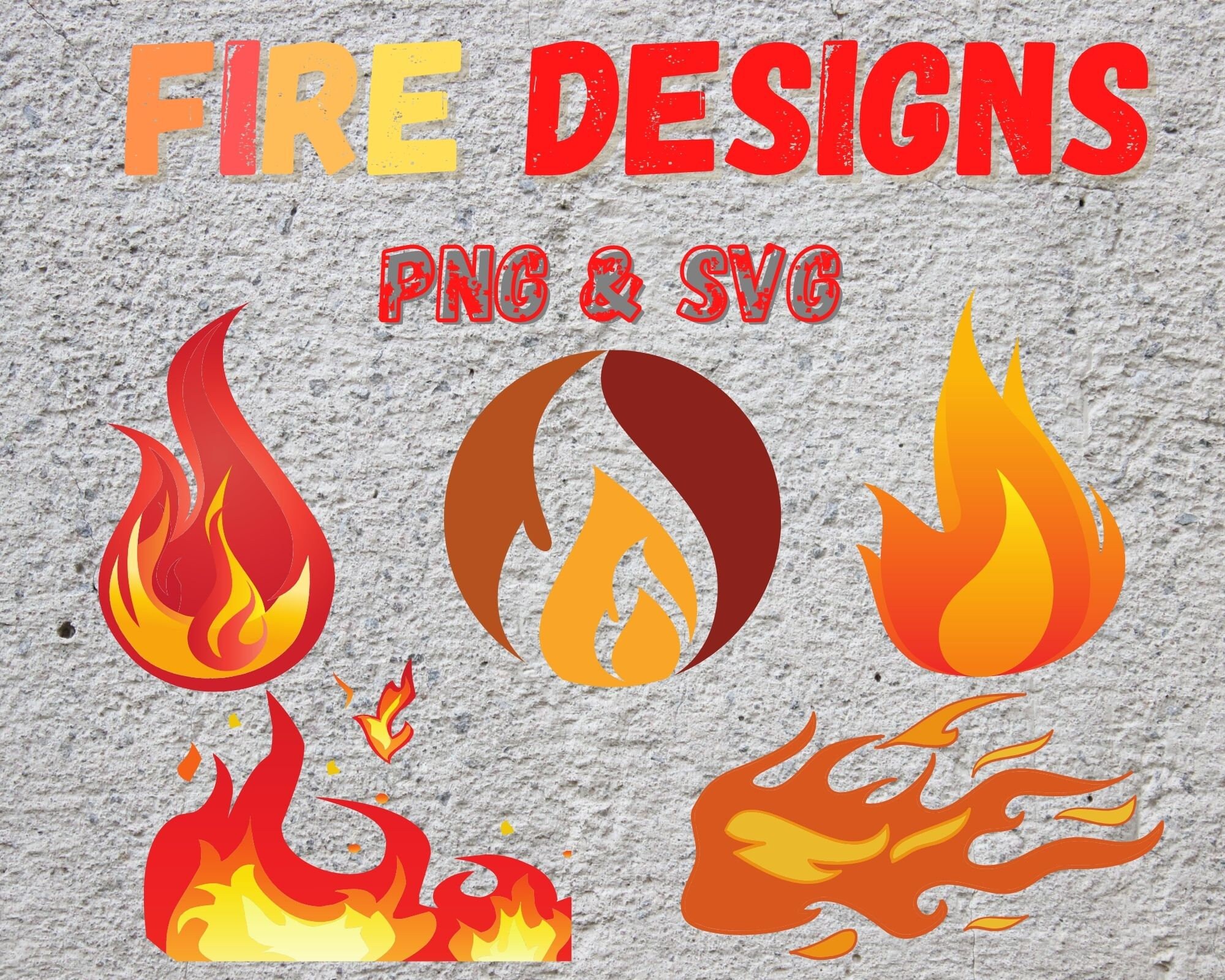 Fire bundle PNG & SVG new designs for fire instant | Etsy