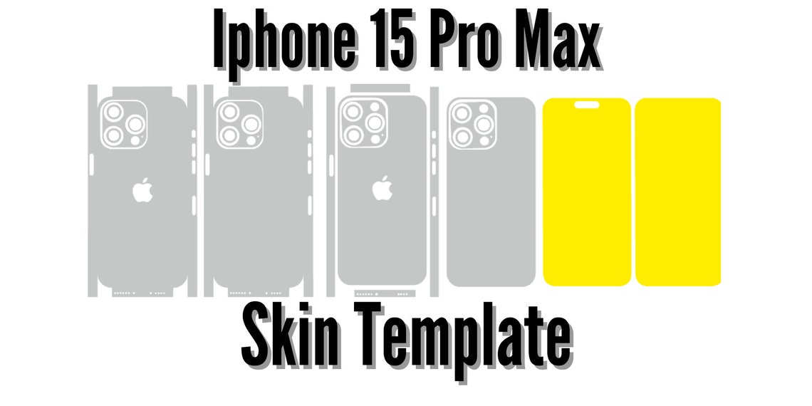 IPhone 15 Pro Max Template Skin Vector iPhone 15 Pro Max Skin Template ...