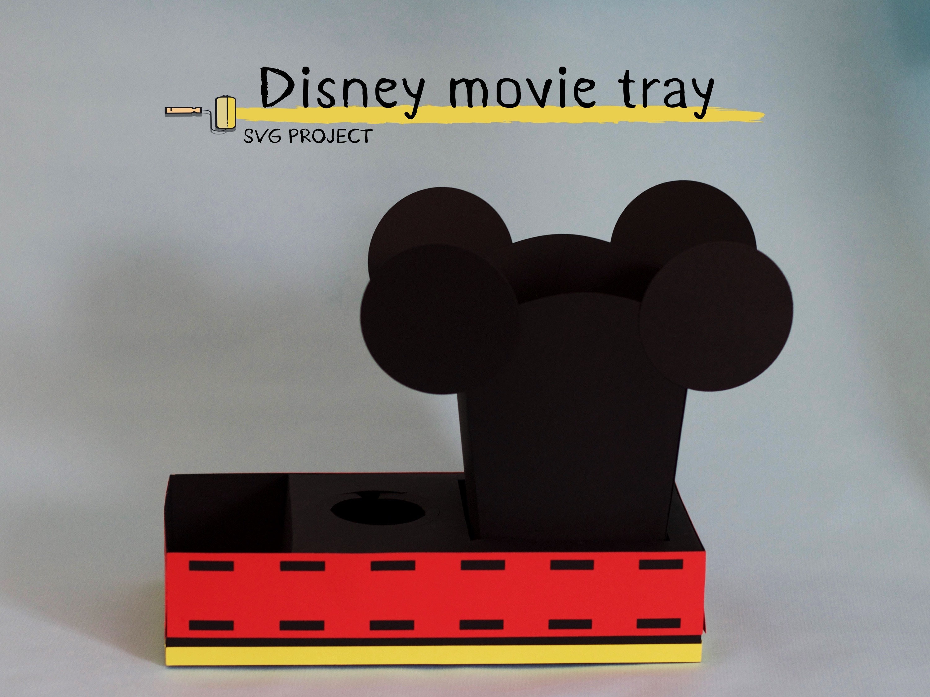 Movie Night Box Mouse SVG, Movie Tray Template, Snack Tray, Popcorn ...