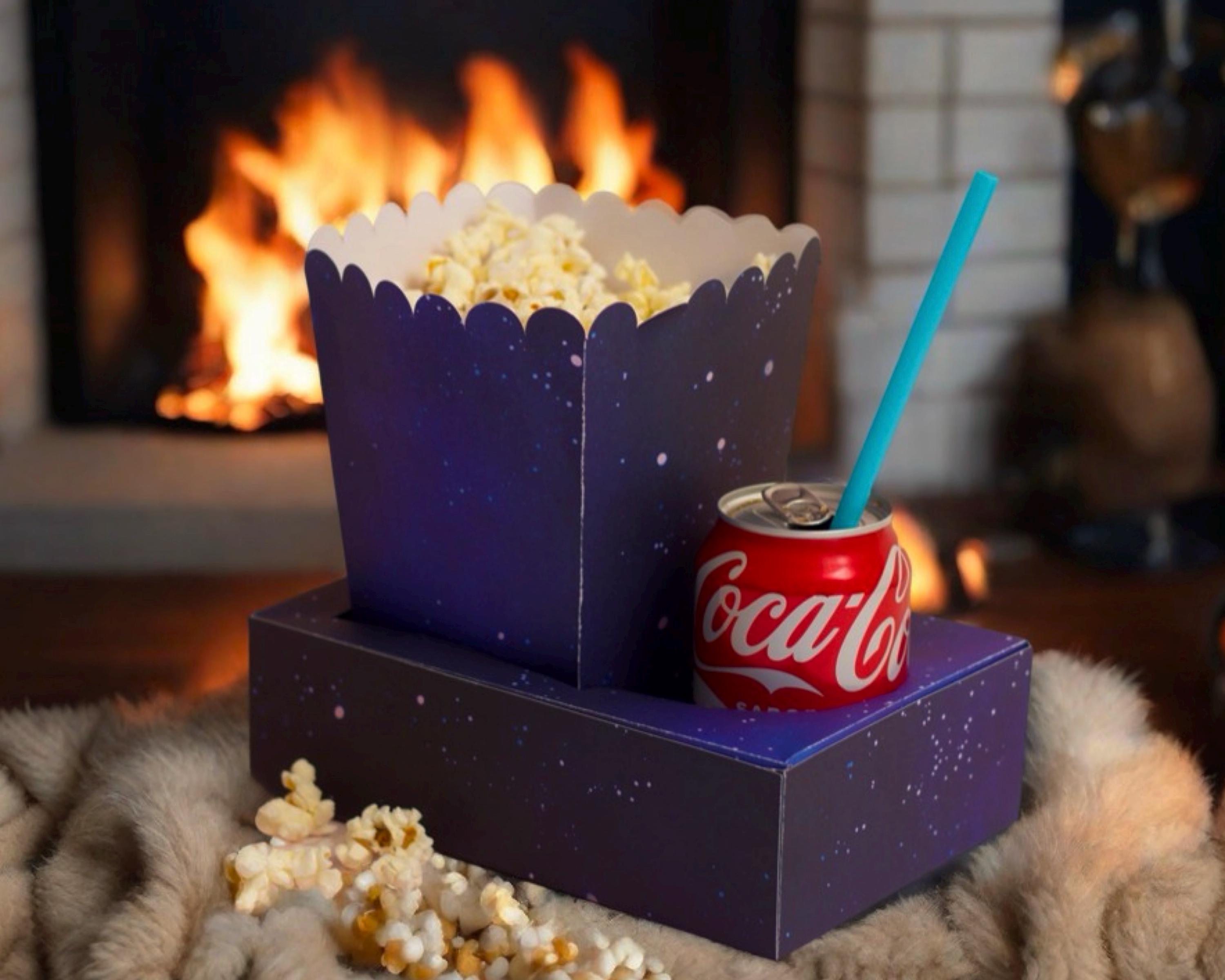 Movie Night Box SVG, Movie Tray Template, Snack Tray, Popcorn, Cutting ...