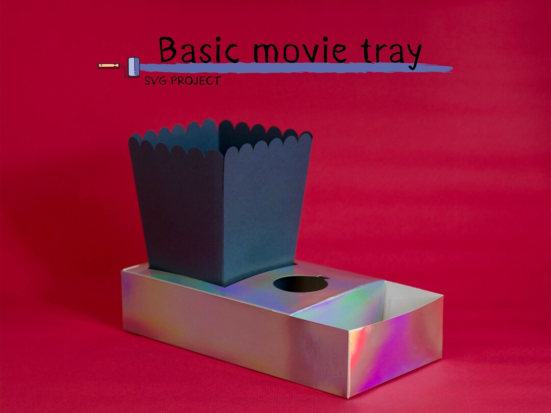 Movie Night Box SVG, Movie Tray Template, Snack Tray, Popcorn, Cutting ...
