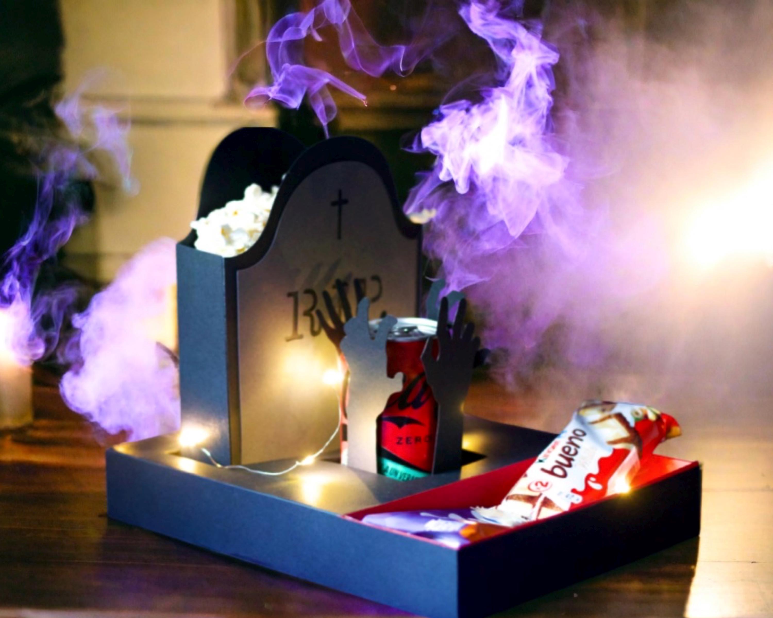 Halloween Snack Tray Svg, Horror Movie Night Box Svg, Movie Tray ...