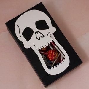 Skull Box SVG, Halloween Candy Box SVG, Cutting Machine Template ...