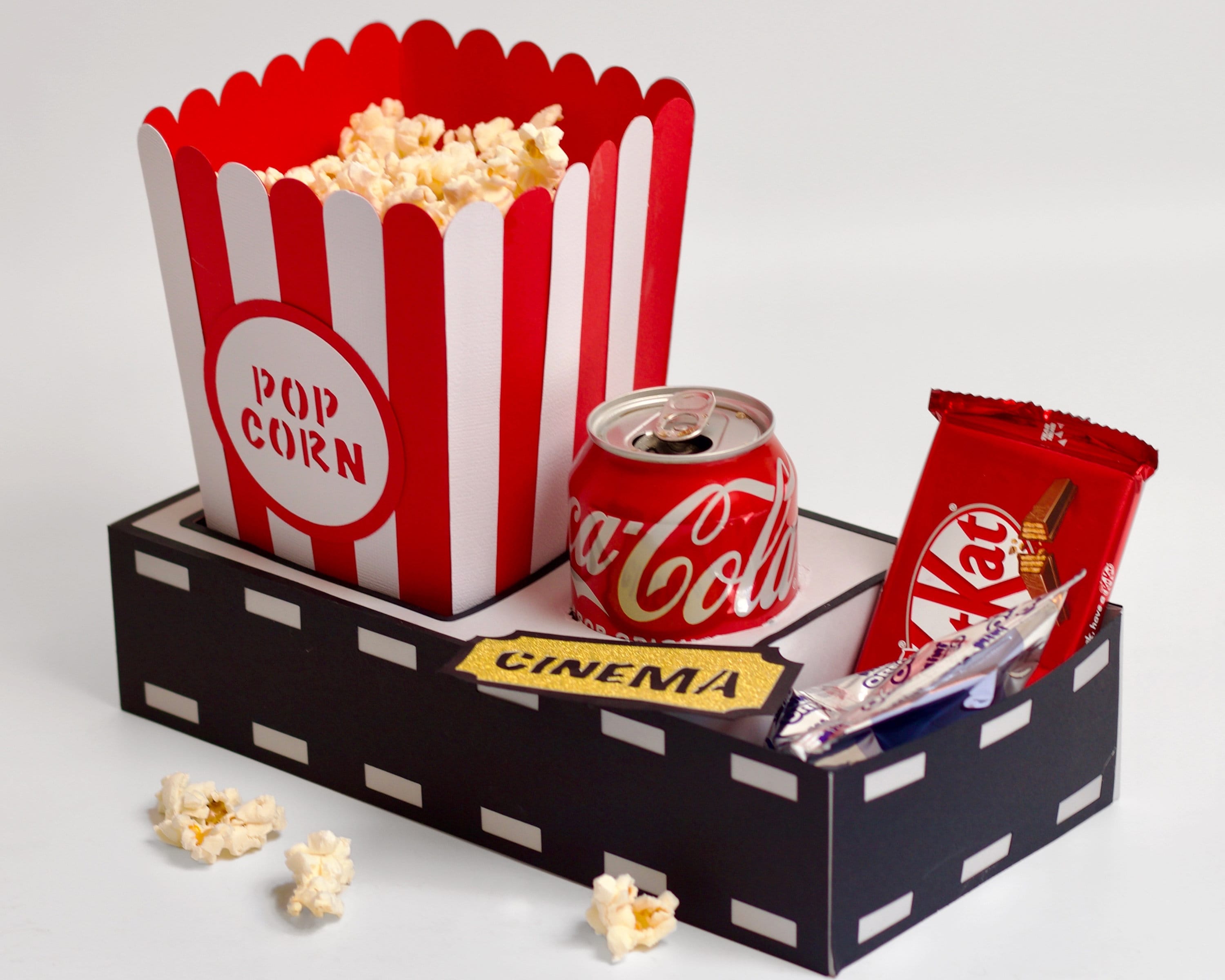 Movie Night Box SVG, Movie Tray Template, Snack Tray, Popcorn, Cutting ...