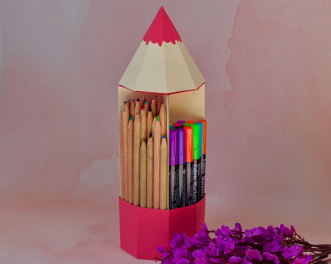 Pencil Holder SVG, Pen Holder SVG, Desk Organizer SVG, Cutting Machine ...