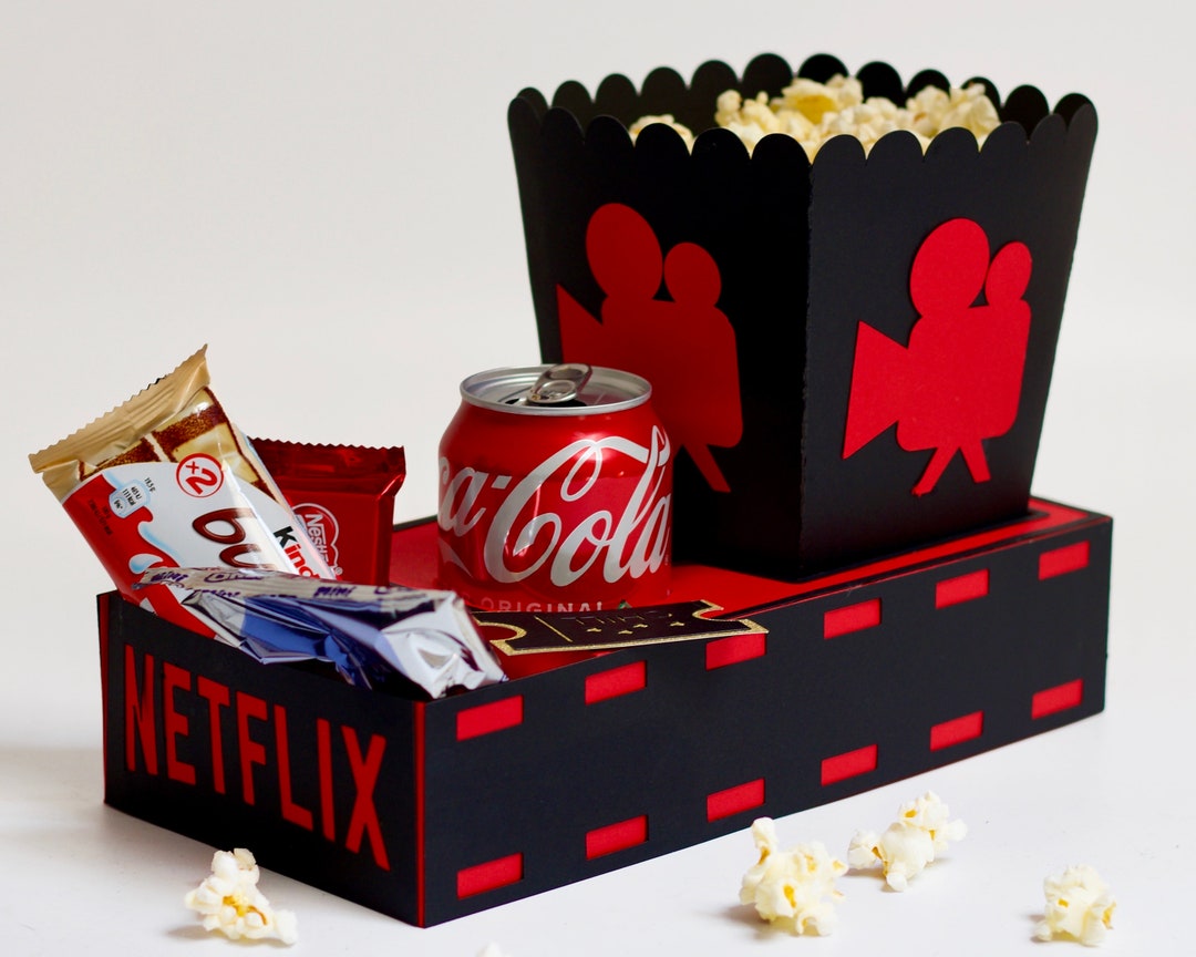 Movie Night Box SVG, Movie Tray Template, Snack Tray, Popcorn, Cutting ...