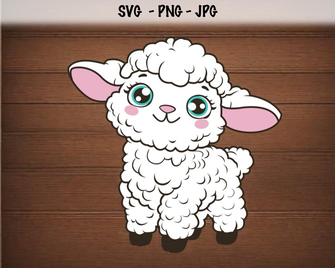 Lamb SVG, Cute Sheep Layered Cut File for Cricut or Silhouette, Cute ...