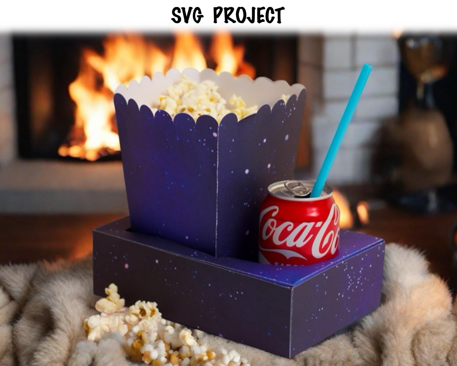 Movie Night Box SVG, Movie Tray Template, Snack Tray, Popcorn, Cutting ...