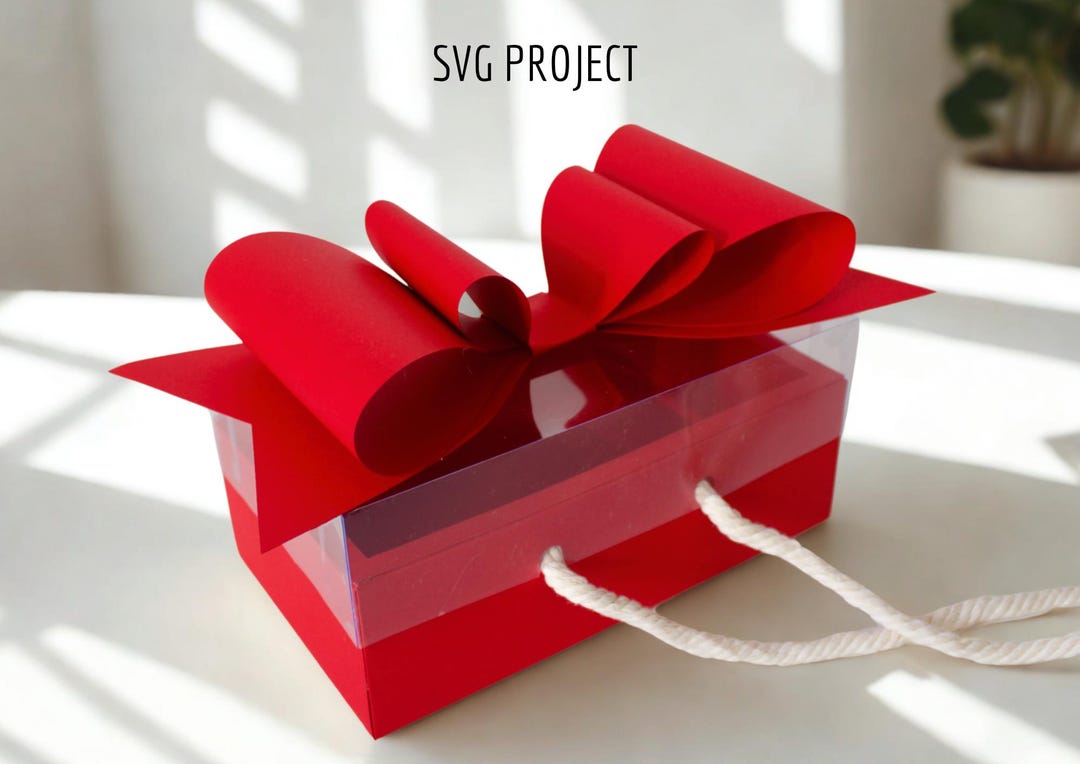 Elegant Box SVG, Clear Gift Box SVG, Cutting Machine Template, Cricut ...