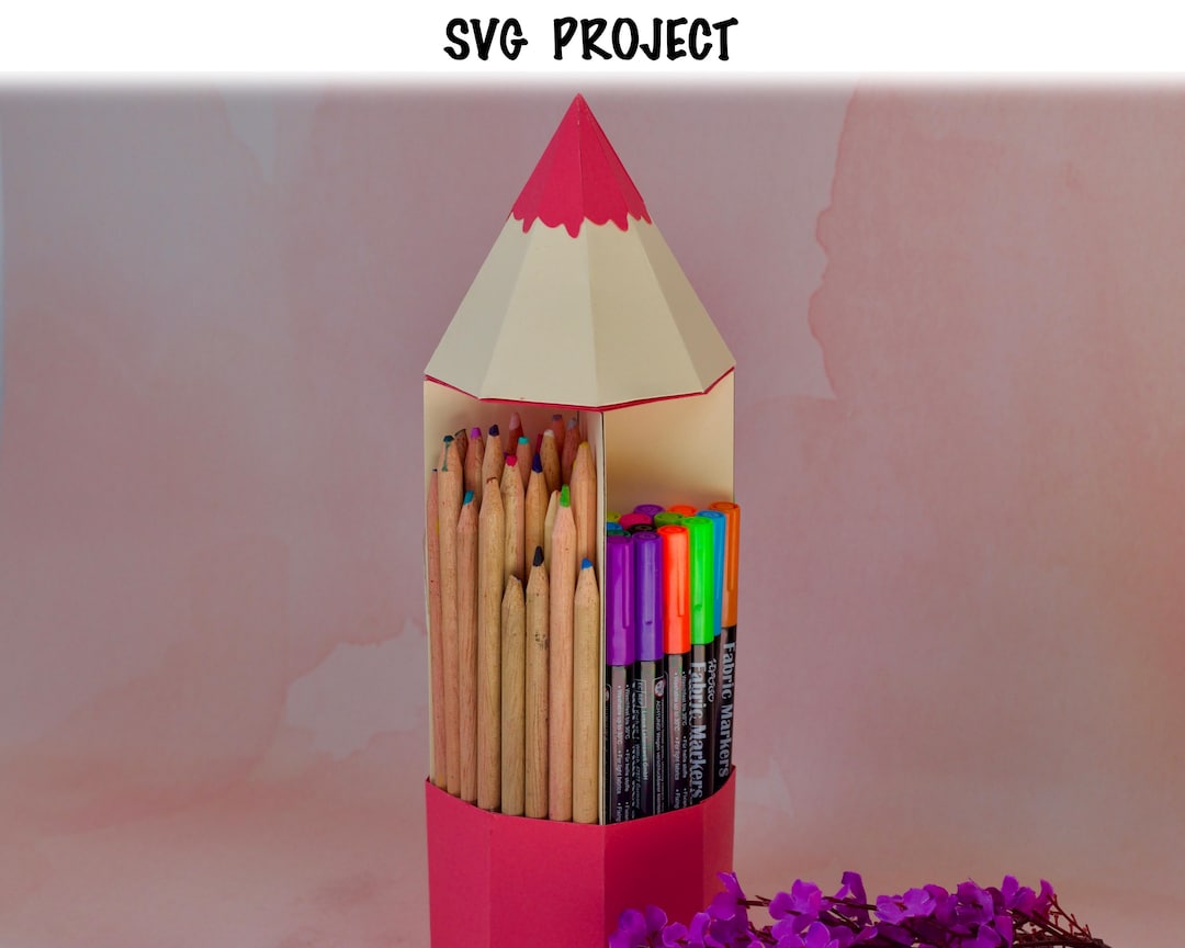 Pencil Holder SVG, Pen Holder SVG, Desk Organizer SVG, Cutting Machine ...