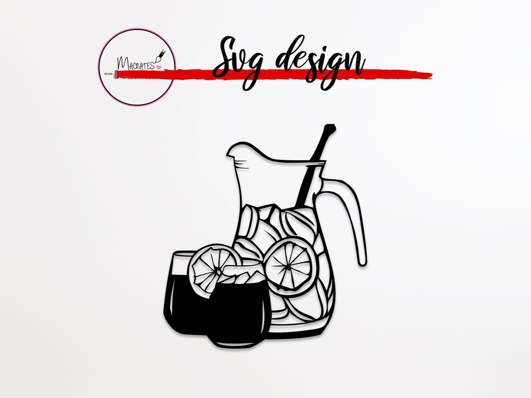 Punch SVG, Sangria, Soft Drink, Cutting File, Vector Art, Cricut ...