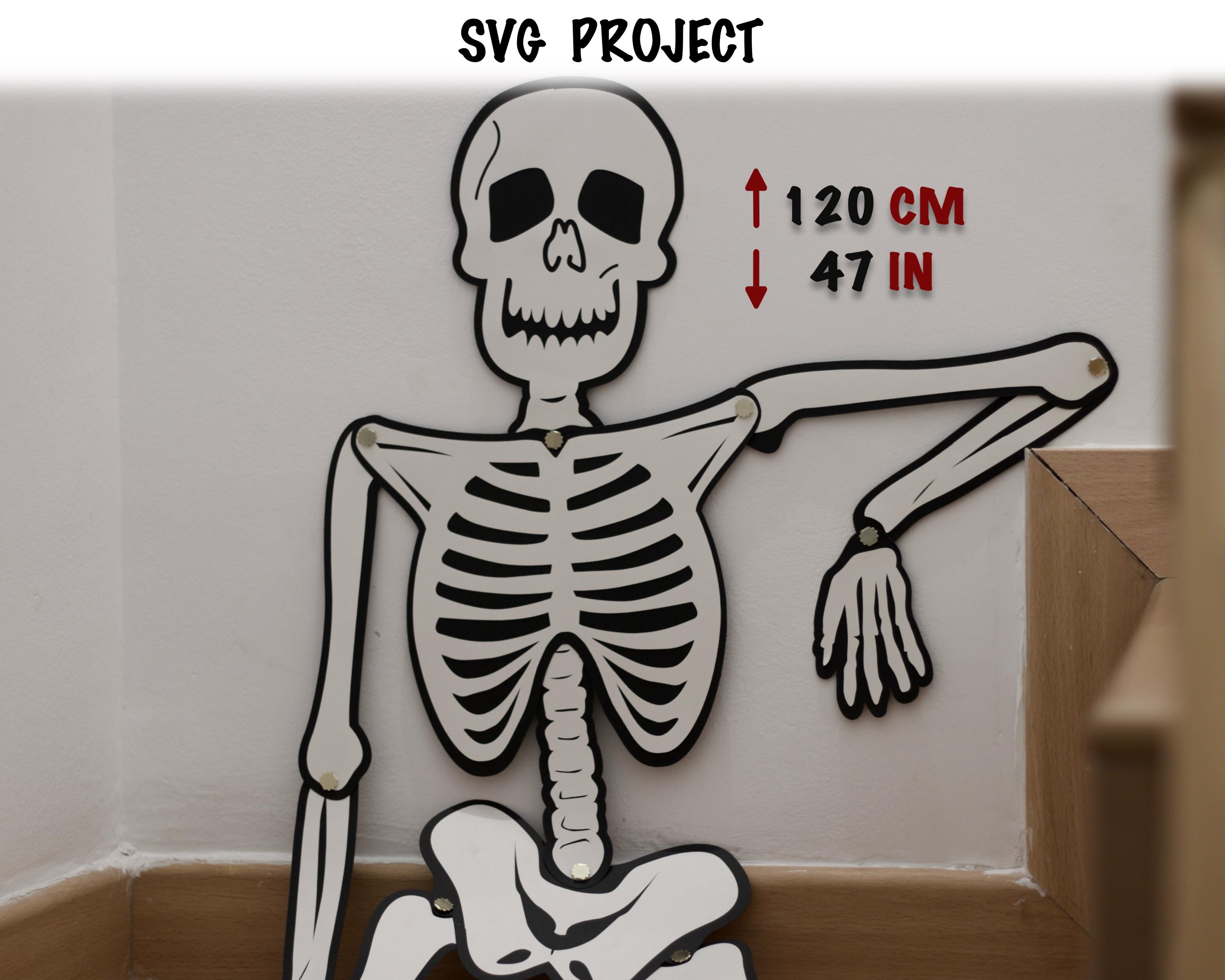 Big Articulated Skeleton SVG, Halloween Party Ornaments SVG, Cutting ...