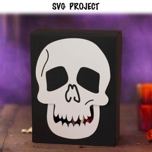 Skull Box SVG, Halloween Candy Box SVG, Cutting Machine Template ...