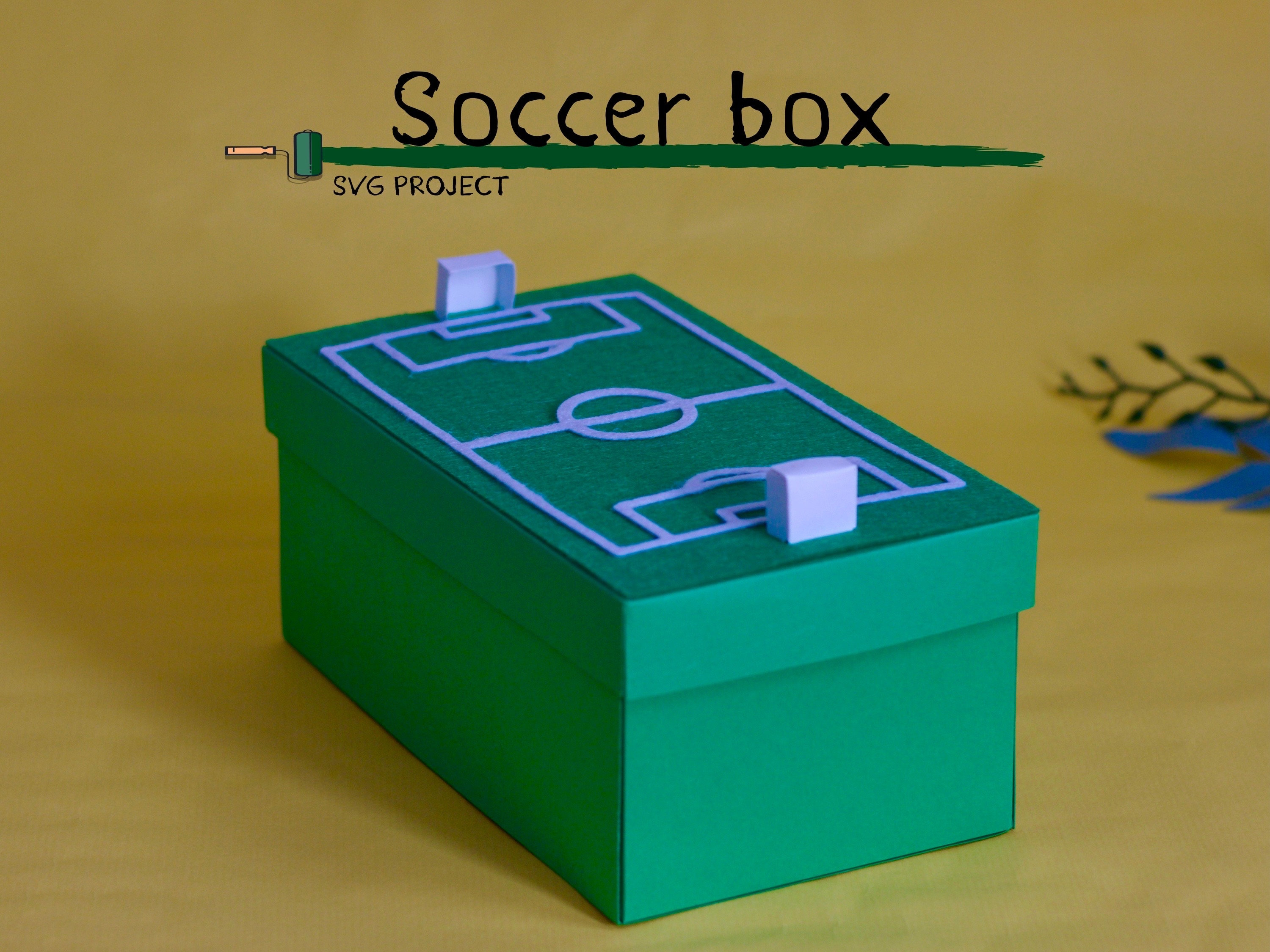 Soccer Field Box SVG, Cutting Machine Project, Template for Cricut ...