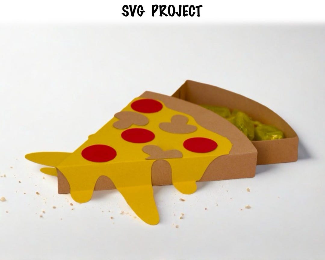 Pizza Slice Box SVG, Pizza Box Cut File SVG, Cutting Machine Template ...