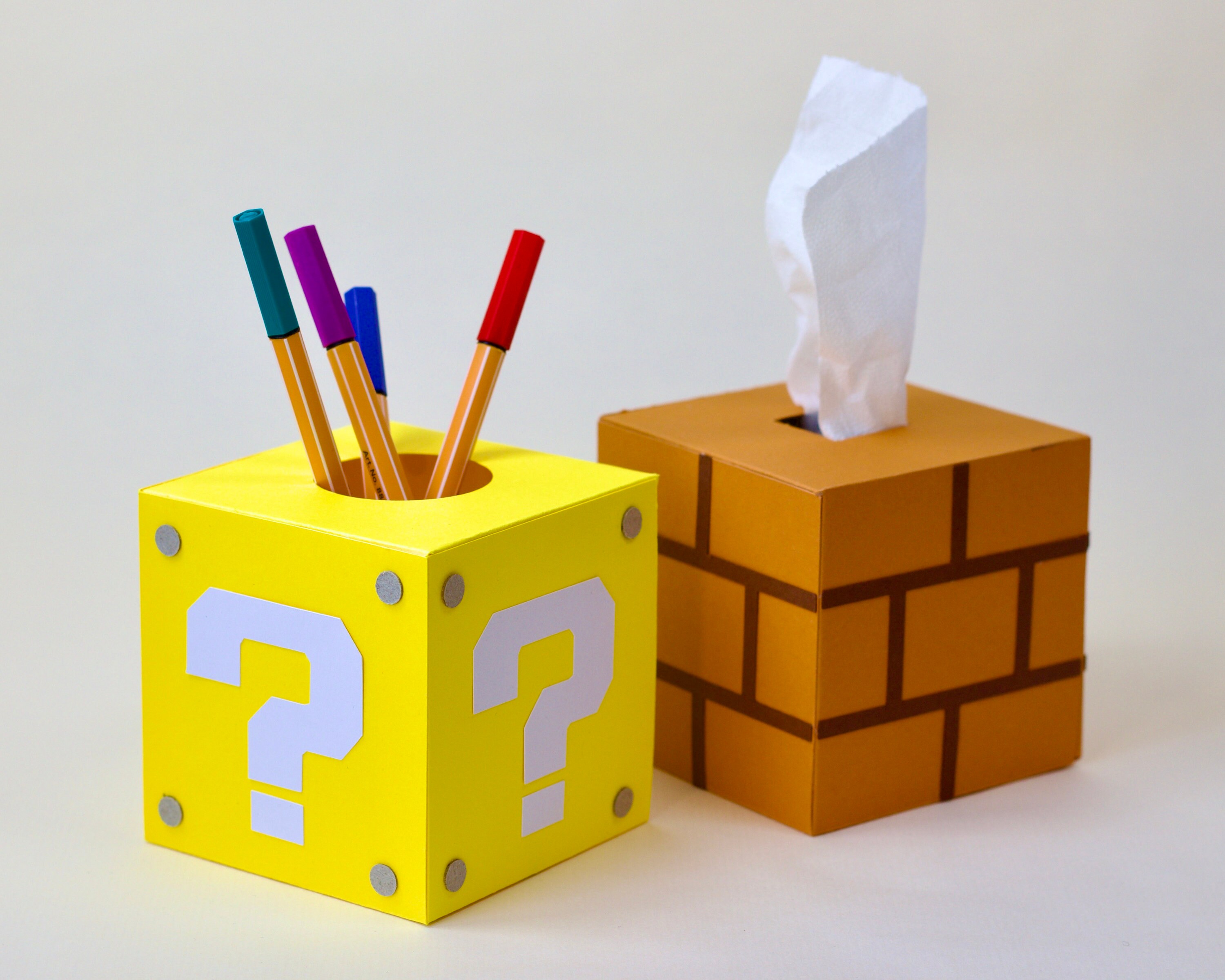 Mario Question Block SVG, Tissue Box, Pencils Box, Cutting Machine ...