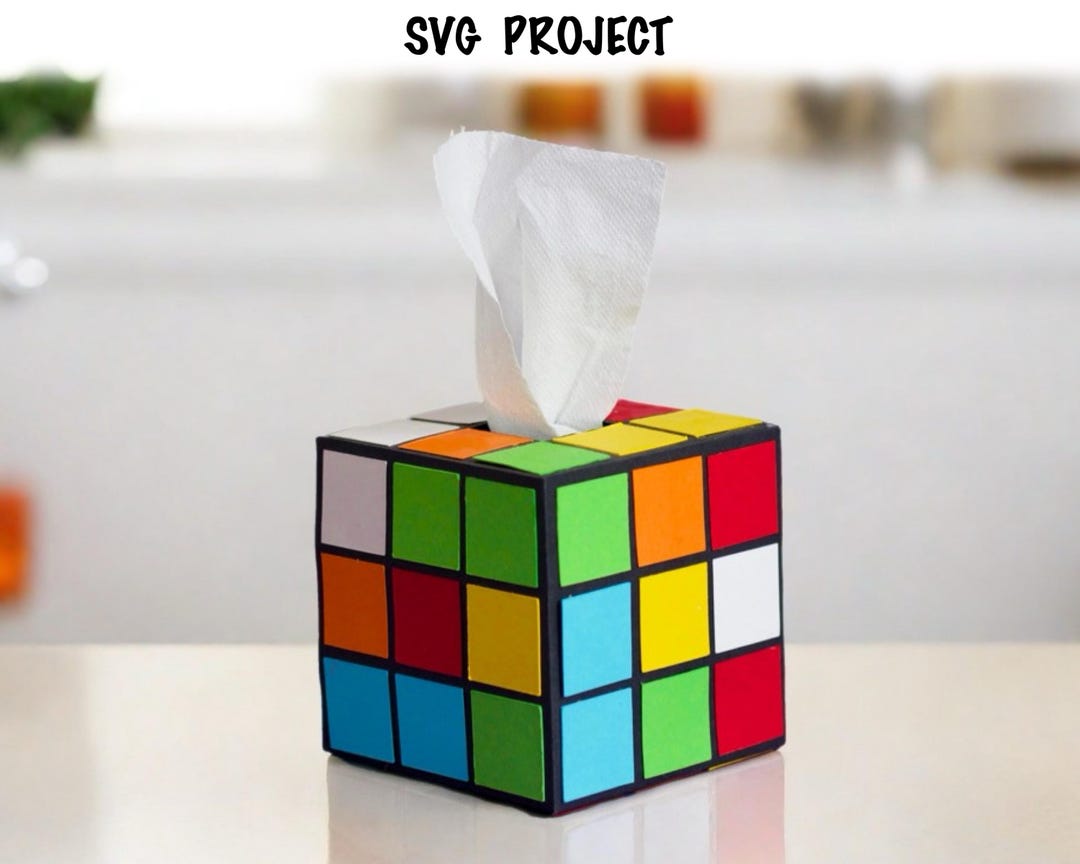 SVG Rubik's Cube, Tissue Box, Pencils Box, Cutting Machine Template, Cricut or Silhouette ...