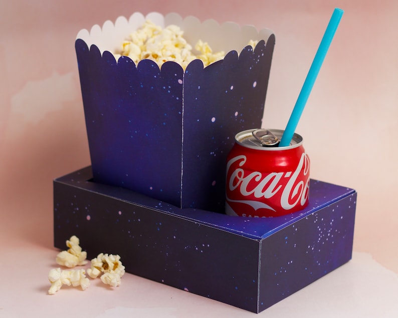 Movie Night Box SVG, Movie Tray Template, Snack Tray, Popcorn, Cutting ...
