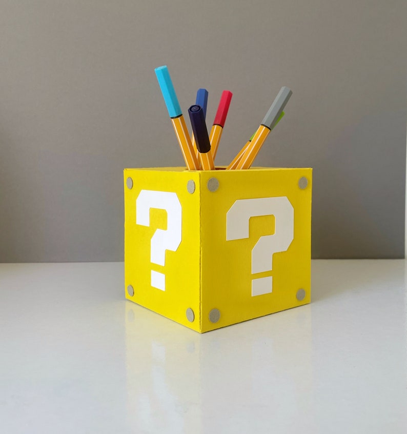 Mario Question Block SVG Tissue Box Pencils Box (Download Now) - Etsy