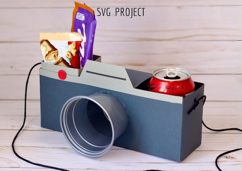 Camera Snack Tray SVG, Cinema Box SVG, Movie Tray Template, Cutting ...