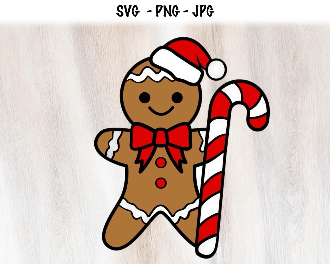 Gingerbread Man SVG, Cute Gingerbread Layered Cut File for Cricut or ...