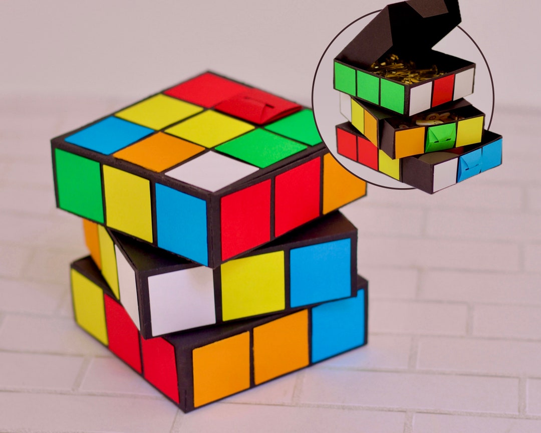 Rotating Rubiks Cube SVG, Tool Organizer, Cutting Machine Template ...