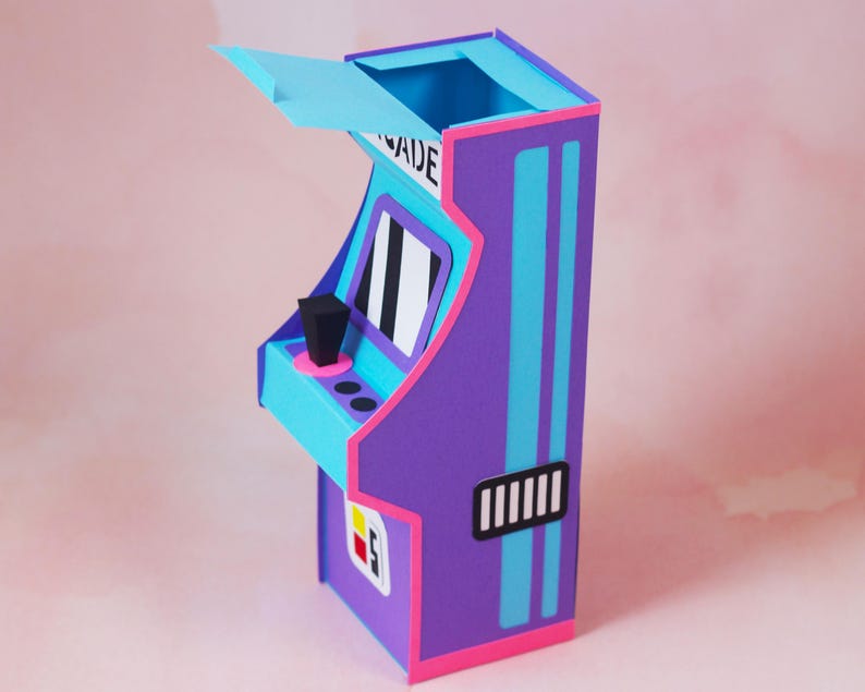 Arcade Cabinet Gift Box SVG Template, Cricut, Silhouette (digital Item ...