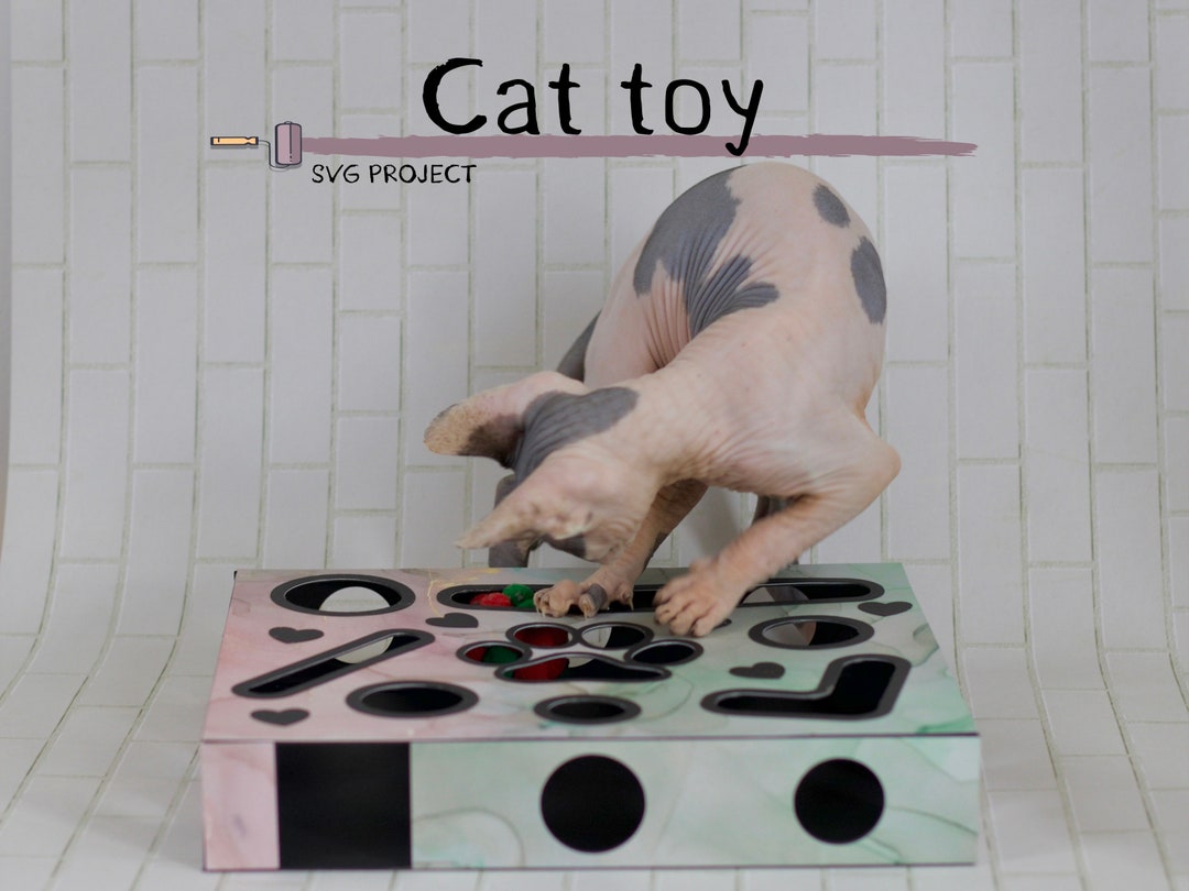 Cat toy SVG, cutting machine template, project for Cricut, Silhouette ...