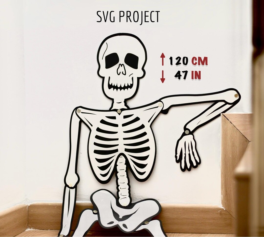 Articulated Skeleton SVG, Halloween Ornaments, Cricut, Silhouette ...