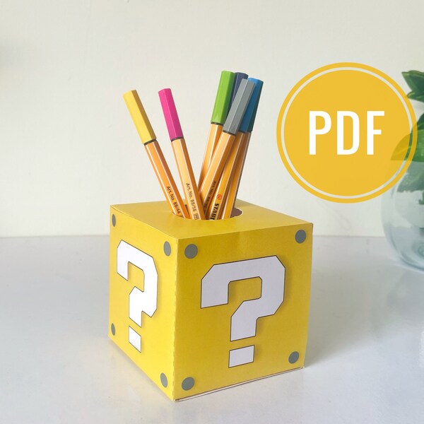 Super Mario Box Template - Etsy