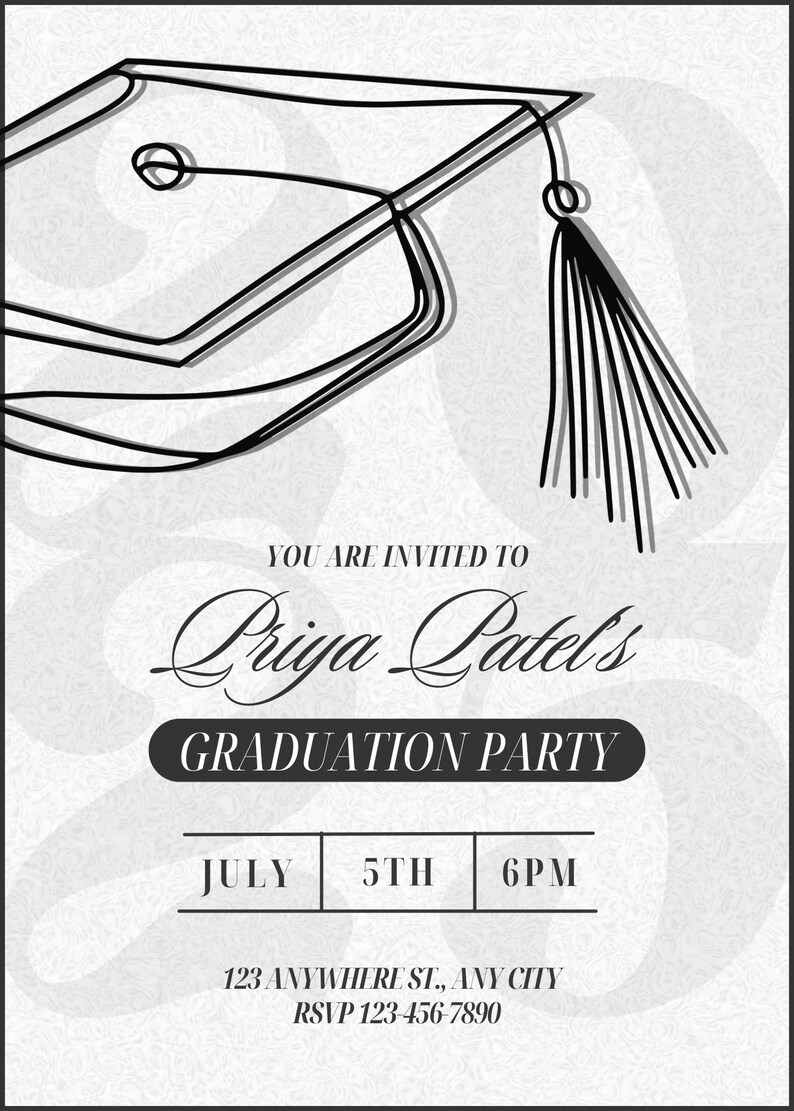 2025 Graduation Party Invitation | 2025 Graduate | Personalized Grad ...