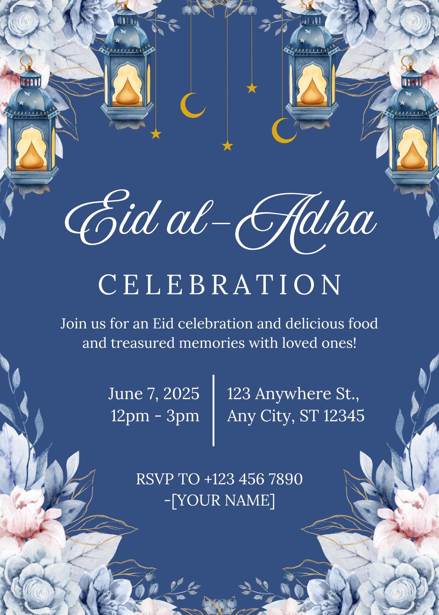 Beautiful Eid Al-adha Party Invitation | Eid Party Invitation ...
