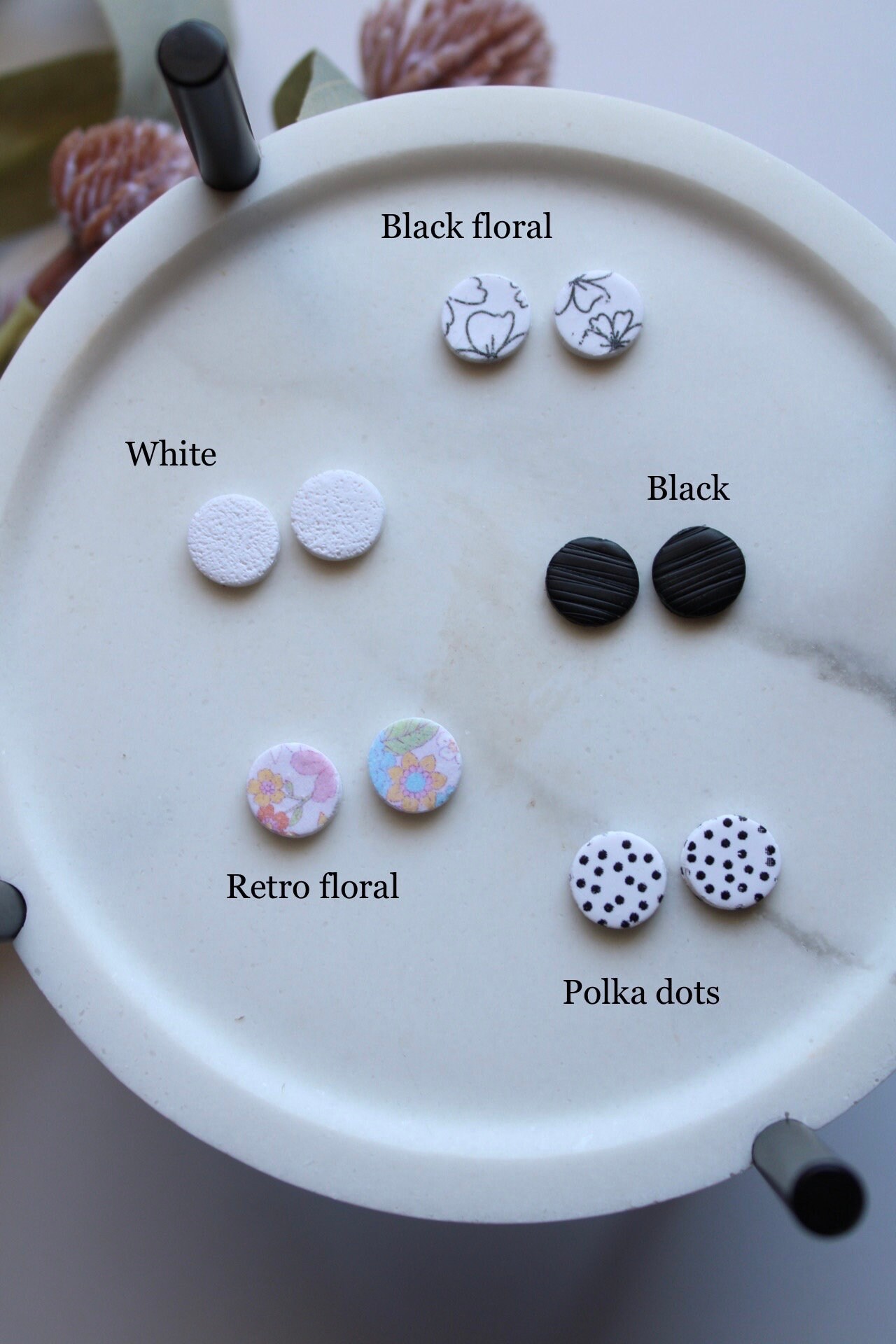 Build Your Own Stud Pack MINIS Neutral Cheetah Floral Clay Stud Packs ...