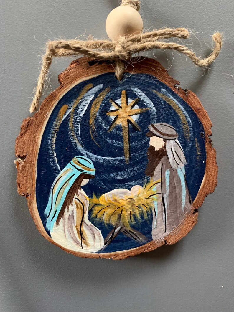 Away in the Manger Nativity Ornament | Etsy