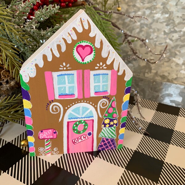 Wooden Block Gingerbread House - Etsy
