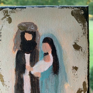 Rustic Nativity Scene Mini Painting Original Minimalism Art - Etsy