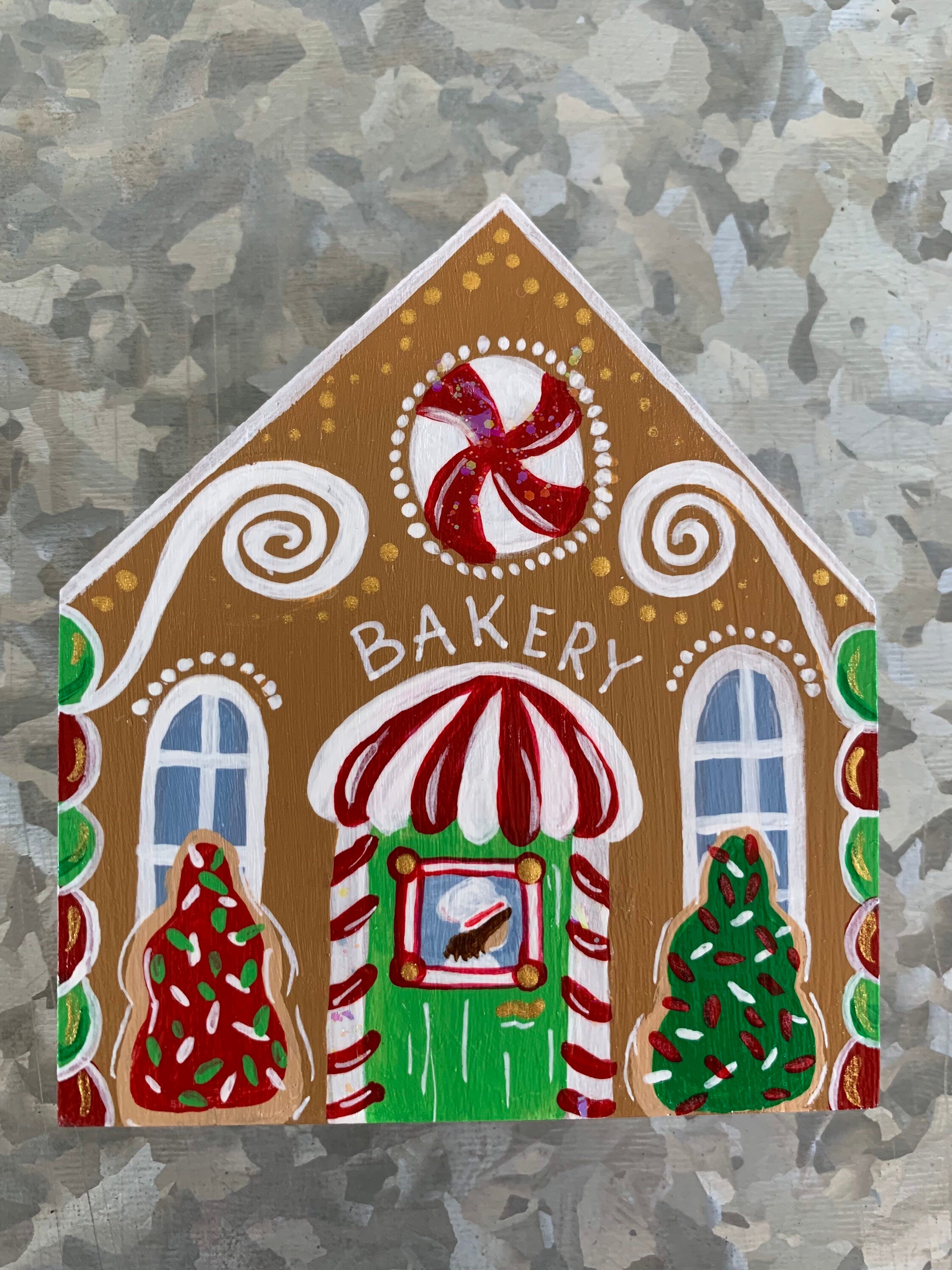 Gingerbread Bakery House Wooden Handmade Original - Etsy