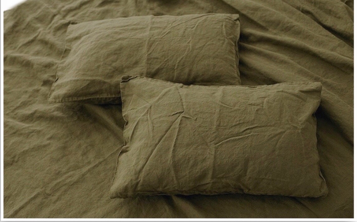 Linen Duvet Cover Set, 100 Percent Stonewashed Linen Duvet Cover and ...