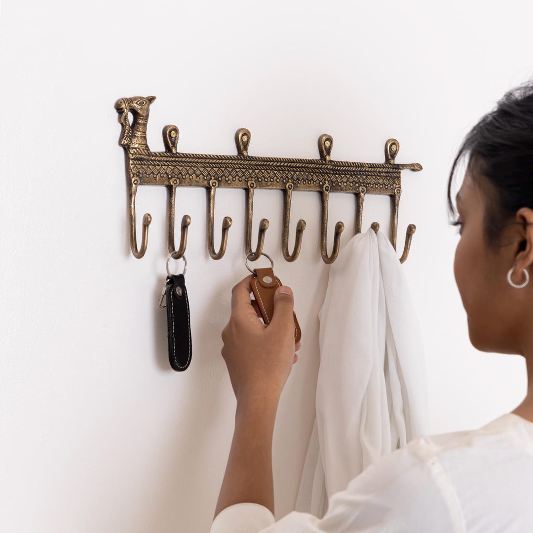 Brass Wall Hook, Key Hook for Wall, Decorative Hooks, Key Hook Camel ...