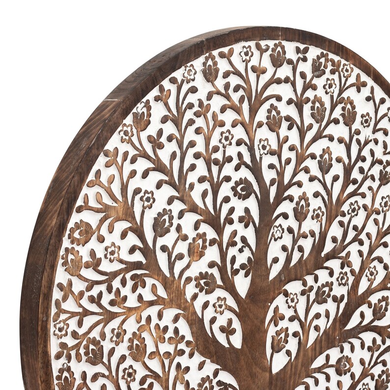 Round Tree Wall Art Wooden Wall Decor Modern Rustic Piece - Etsy