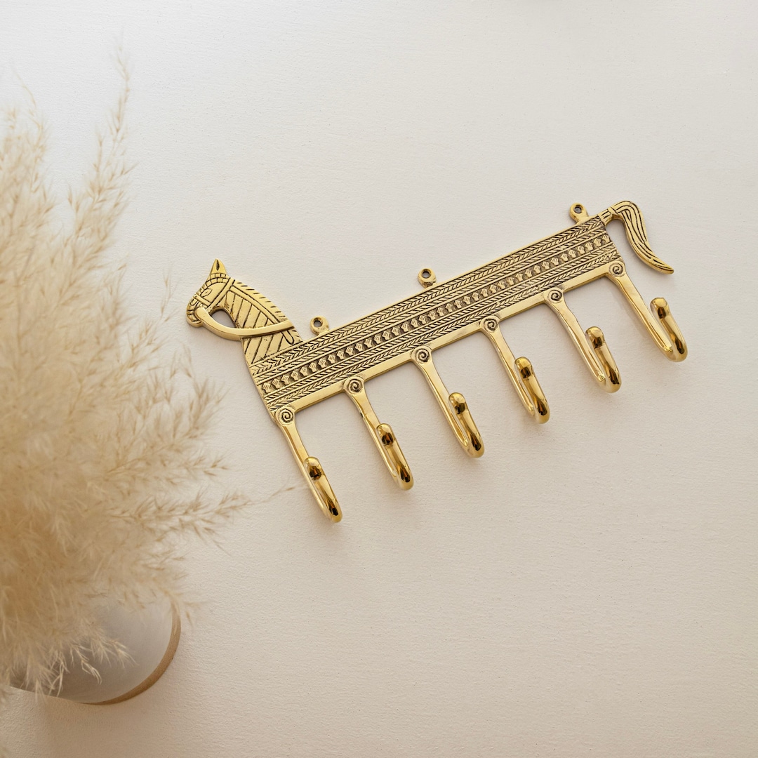 Brass Wall Hook, Key Hook for Wall, Decorative Hooks, Key Hook Horse ...